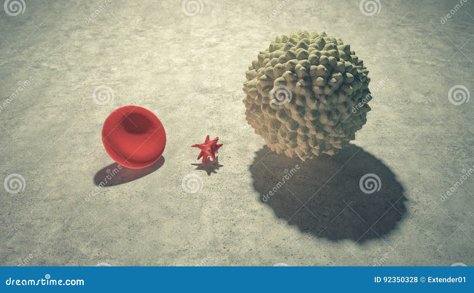 Main blood cells in scale stock illustration. Illustration of ...