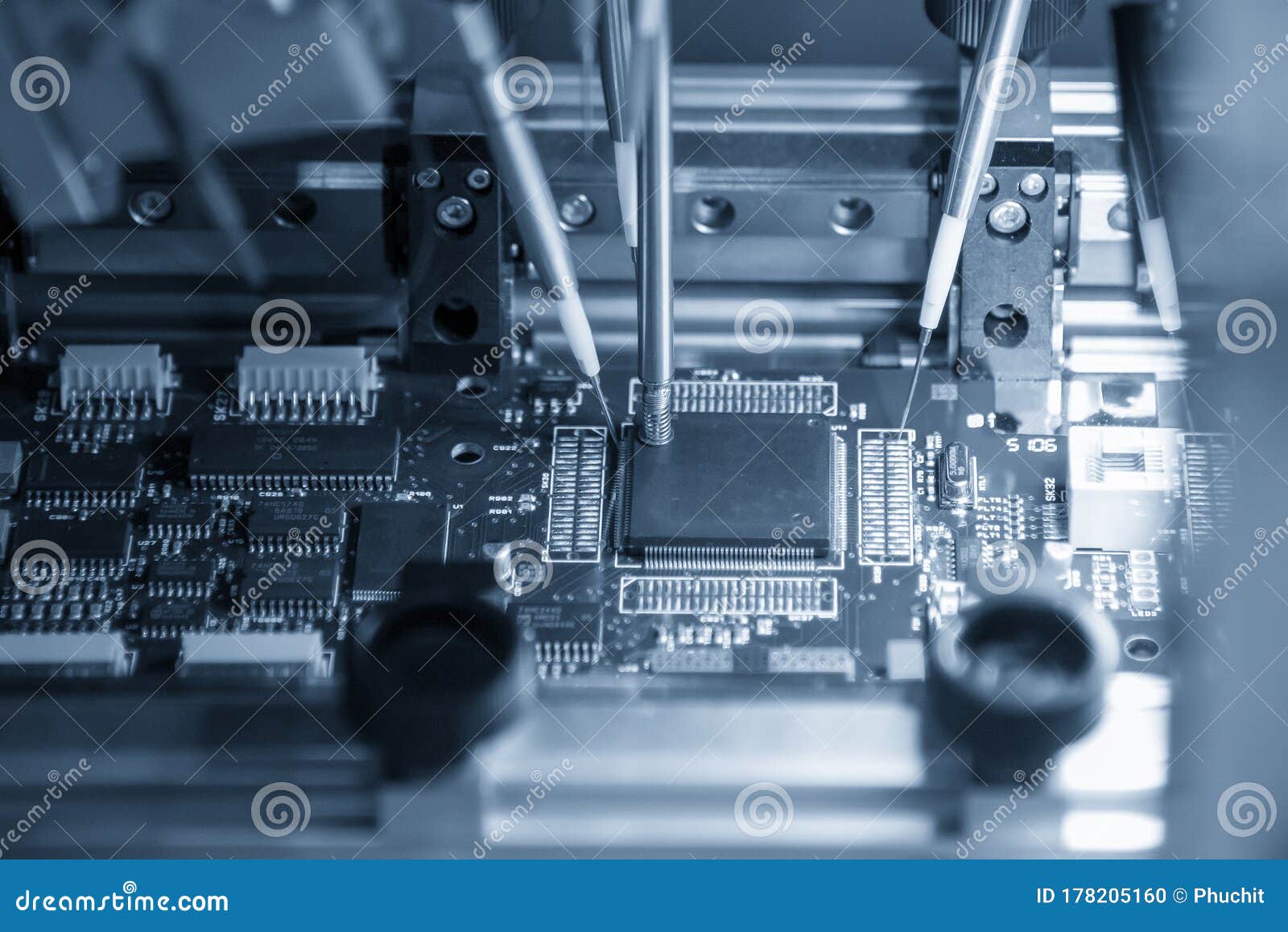 The Main Board Assembly Line Operation By Robotics System Control By ...