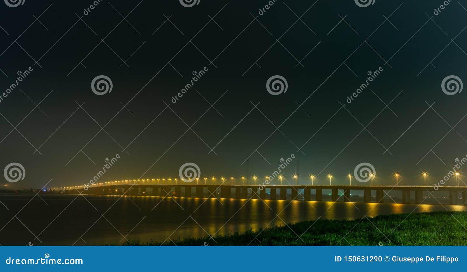 The Main Bridge in Wenzhou in China at Night Stock Photo - Image of ...