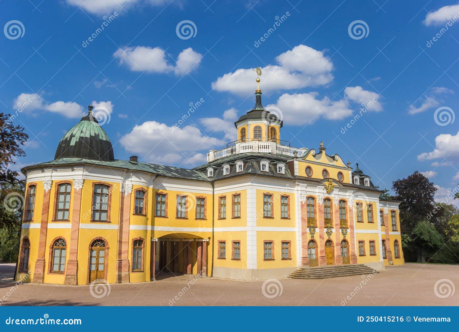 Main Building of the Castle Belvedere in Weimar Stock Photo - Image of ...