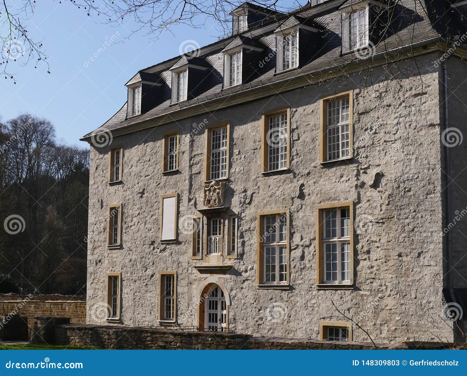 Main Building of a Castle on the Middle Ages, Plastered Rubble ...