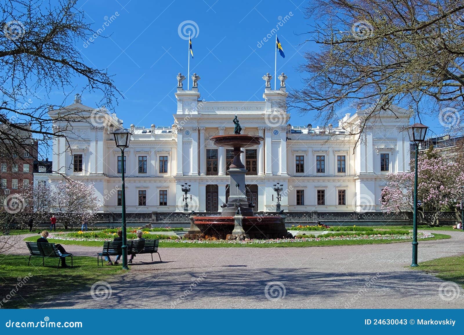 Main Building of the Lund University, Sweden Stock Image - Image of ...