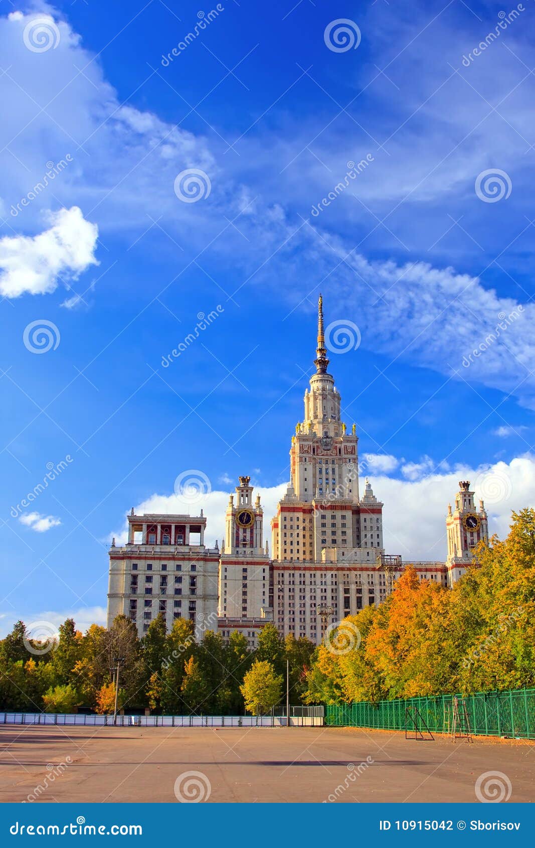 Main Building of Moscow State University Stock Photo - Image of russian ...