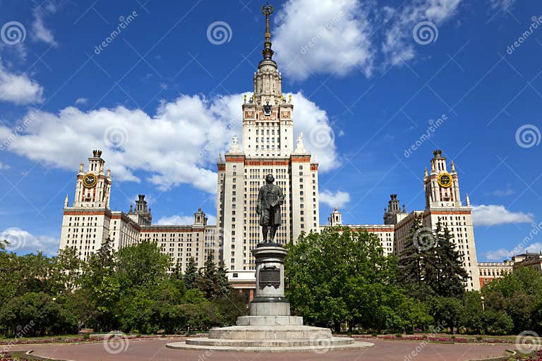 The Main Building of Moscow State University. Stock Photo - Image of ...