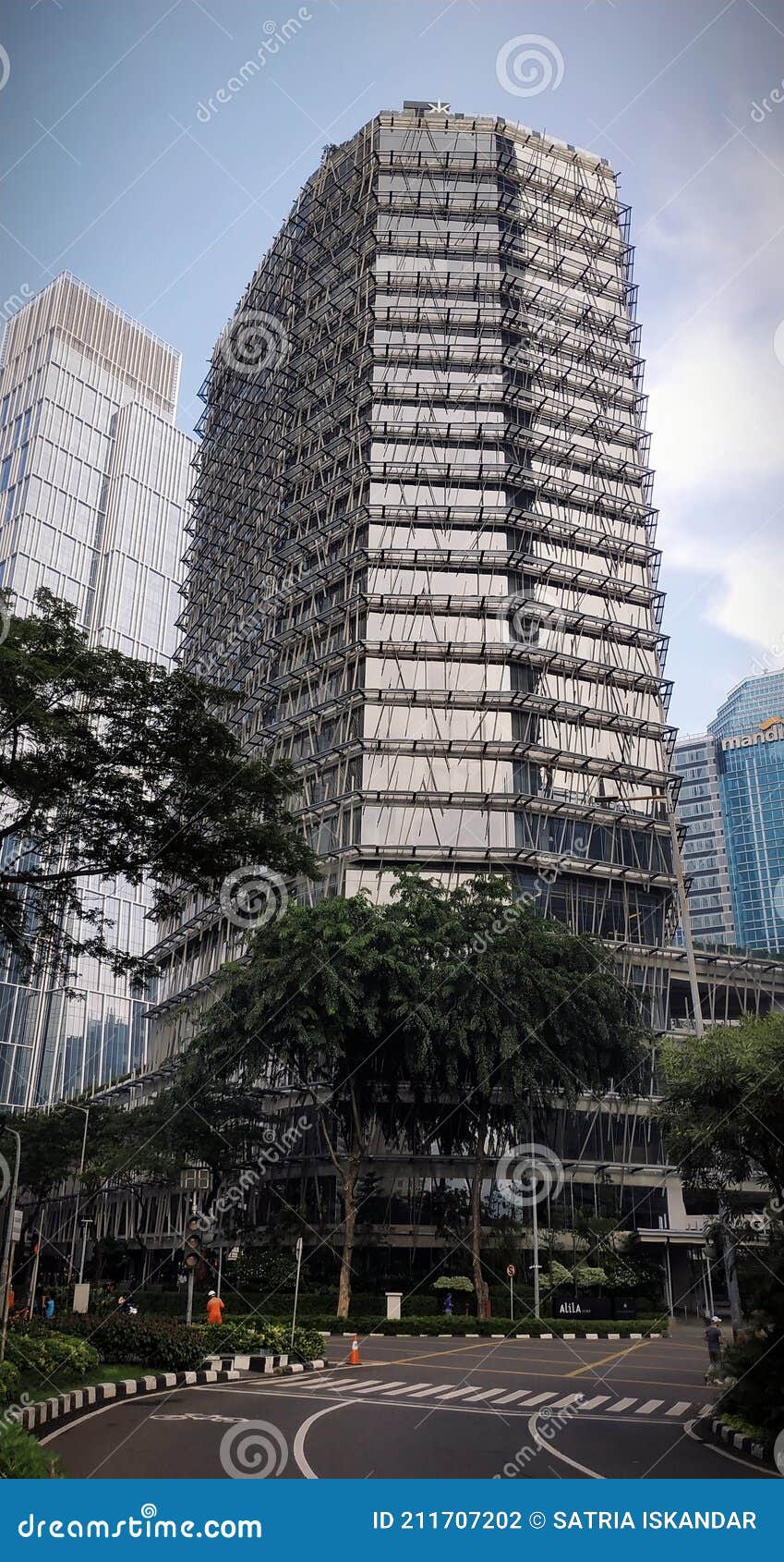 The Main Building on Street in Jakarta at Daylight Editorial ...