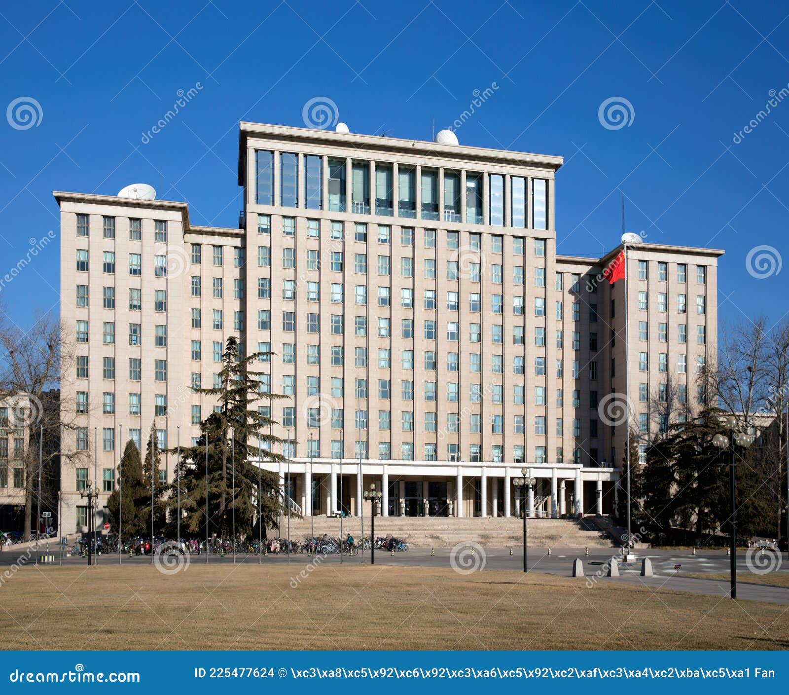 The Main Building of Tsinghua University Under the Blue Sky Stock Photo ...