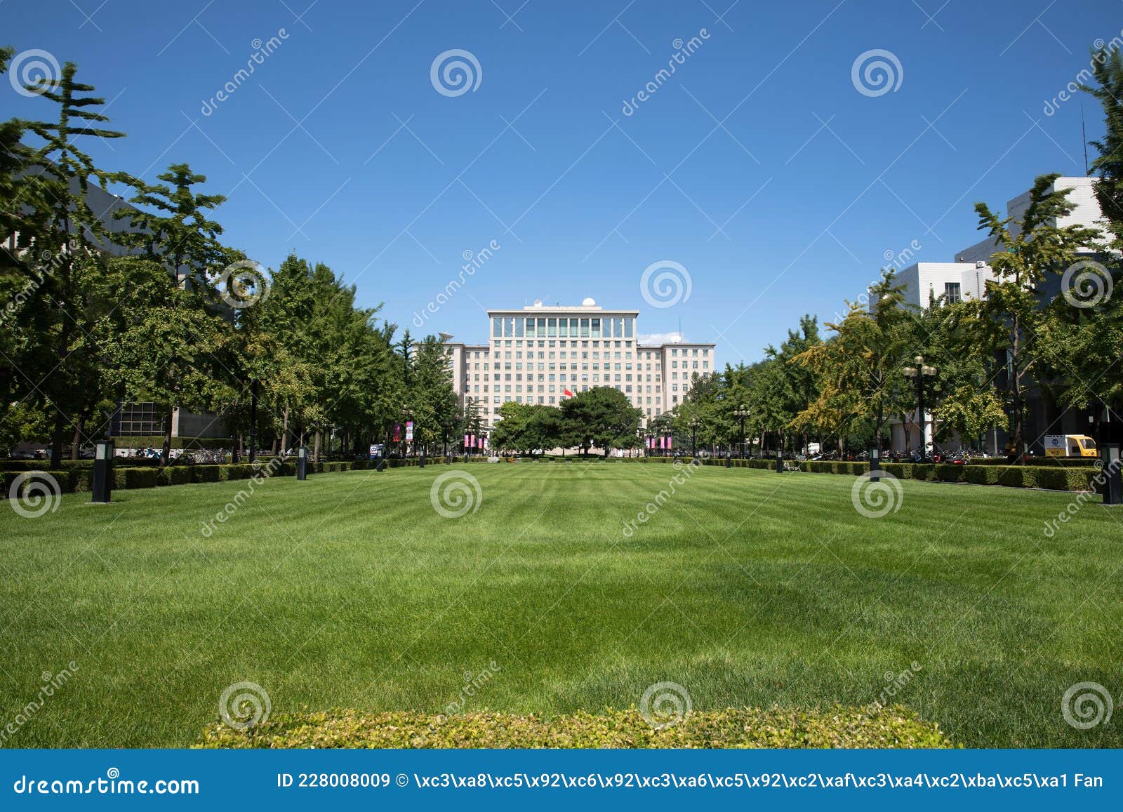 The Main Building of Tsinghua University Under the Blue Sky in Summer ...