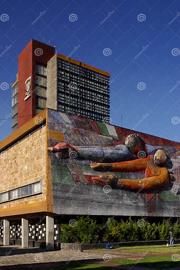 Main building at UNAM editorial photo. Image of education - 9759296