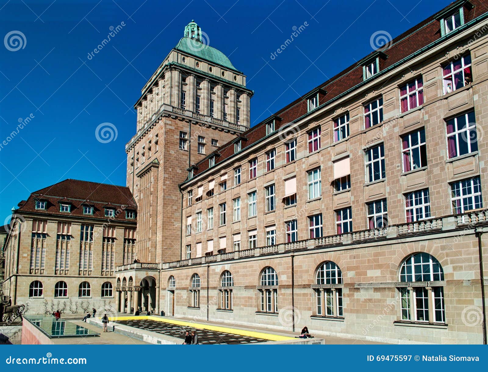 Main Building of the University of Zurich. Horizontal Editorial ...