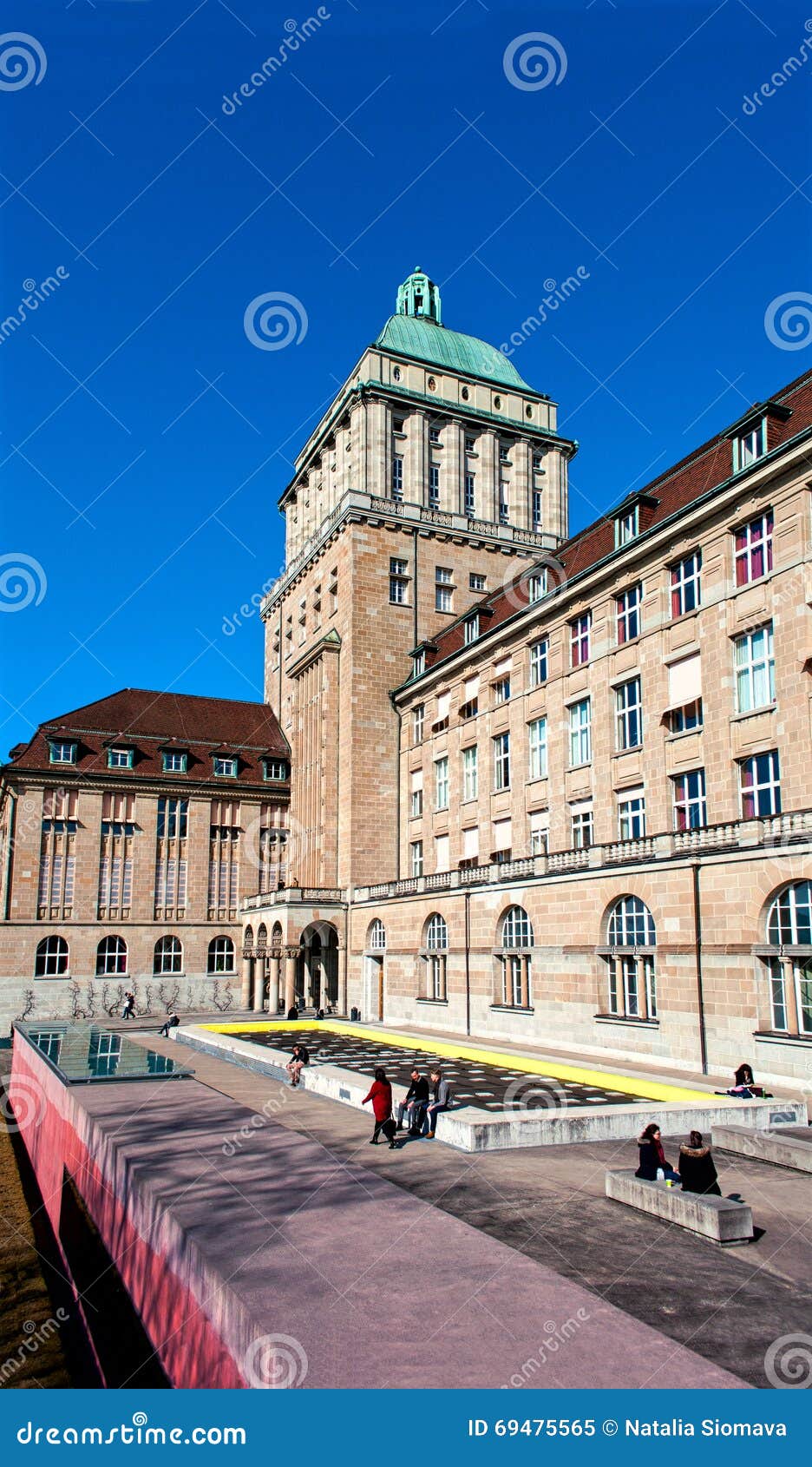 Main Building of the University of Zurich. Vertical Editorial Image ...