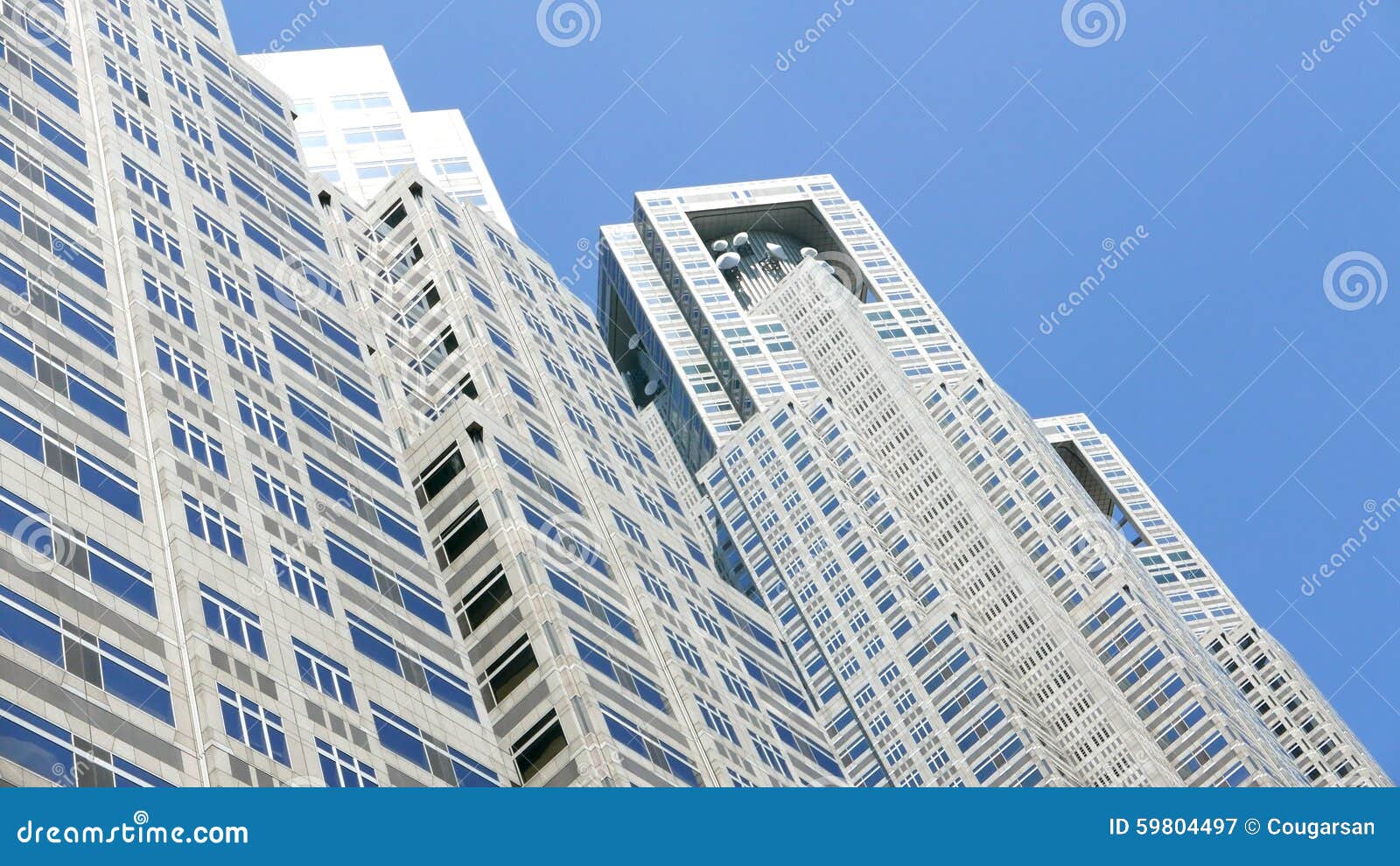 Main buildings in downtown stock image. Image of steel - 59804497