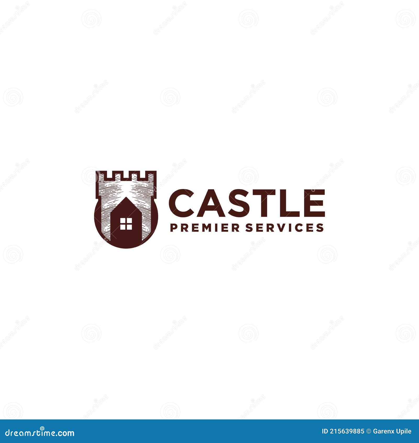 The Main Castle Logo Service Stock Illustration - Illustration of ...