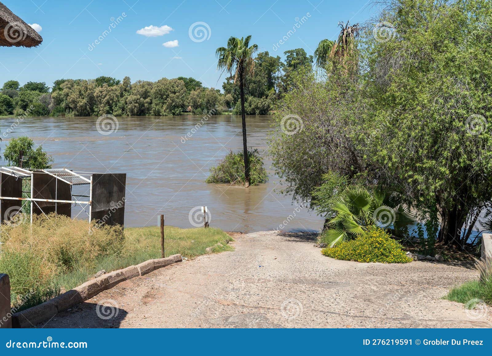 Main Channel of a Flooded Orange River at Upington Stock Image - Image ...