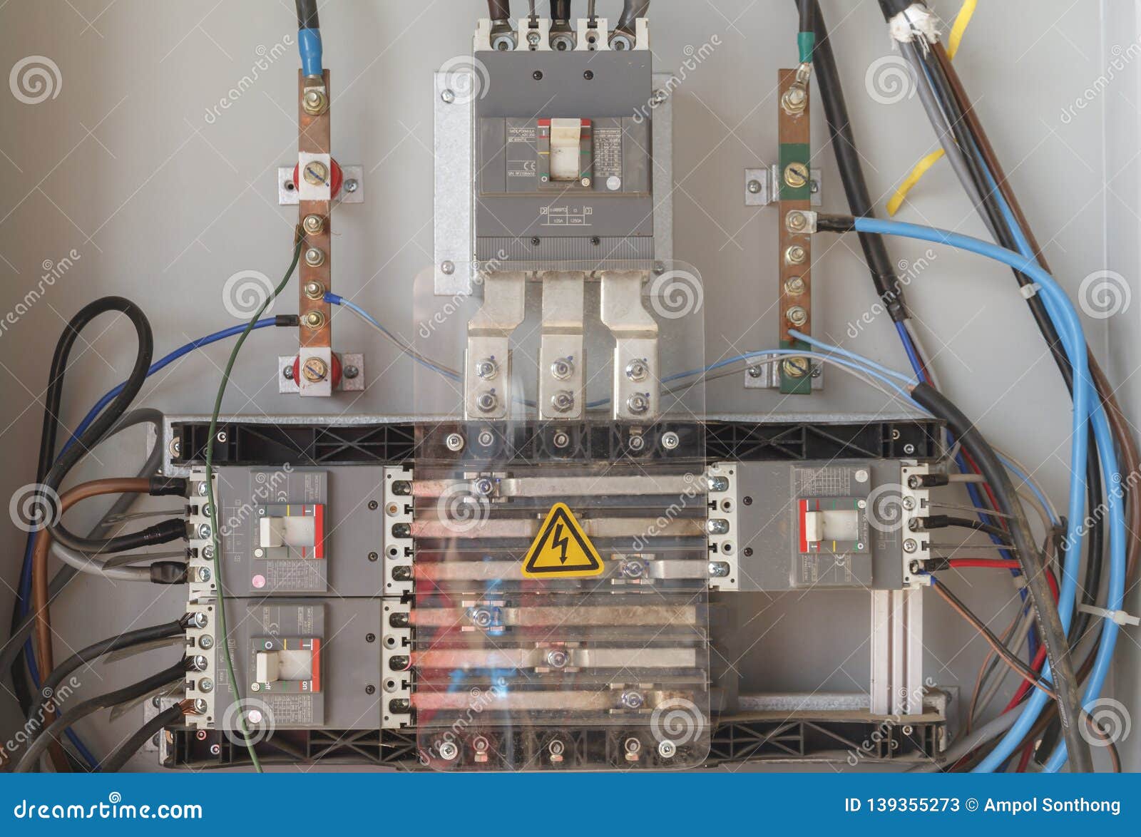 Main Circuit Box Breaker Closeup. Editorial Stock Photo - Image of ...