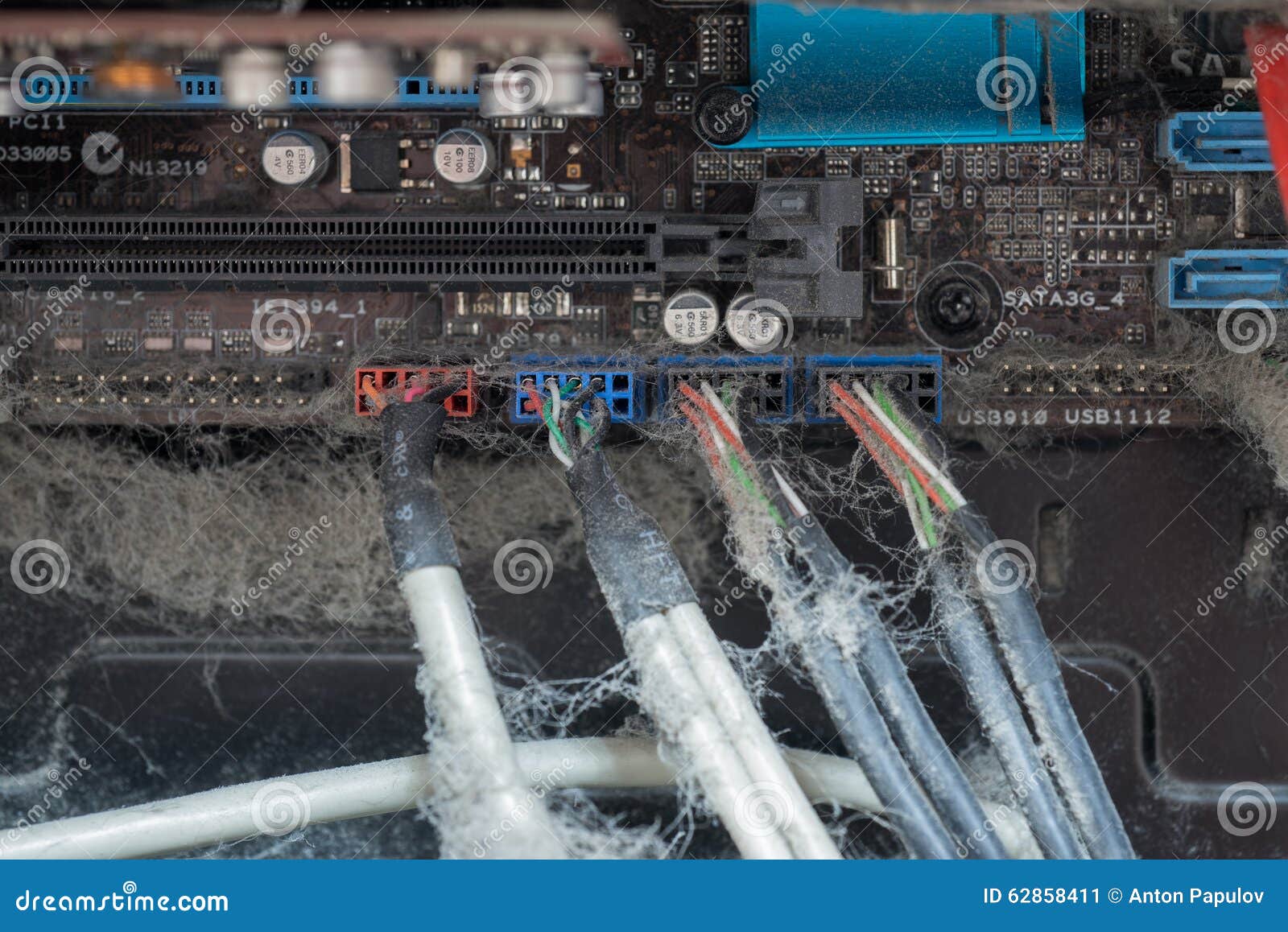 The Main Components of the Outdated, Dusty and Non-working Computer ...