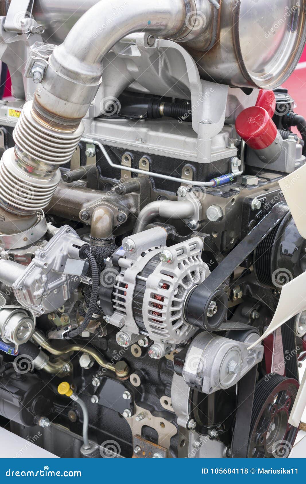 Internal Combustion Engine on Display Stock Photo - Image of closeup ...