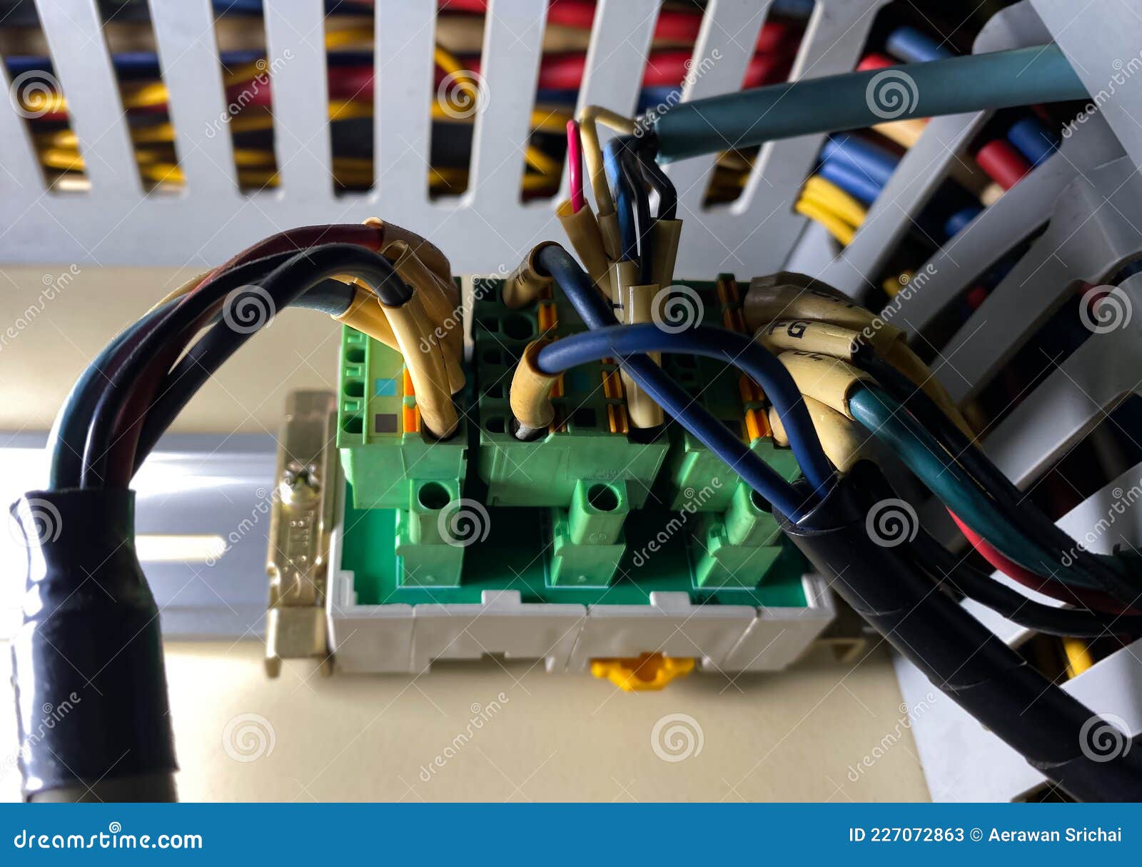 Main Connection Electric Cable To the Socket. Stock Image - Image of ...