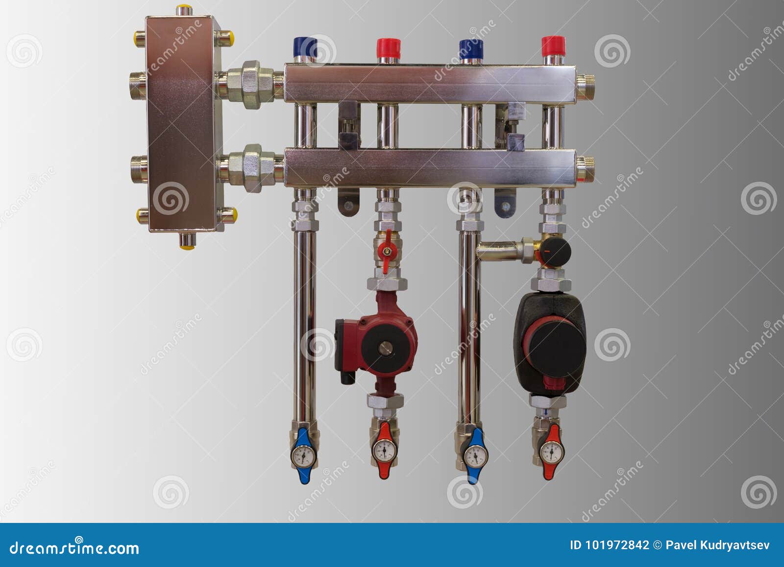 Main Control Manifold of House Heating Stock Photo - Image of ...