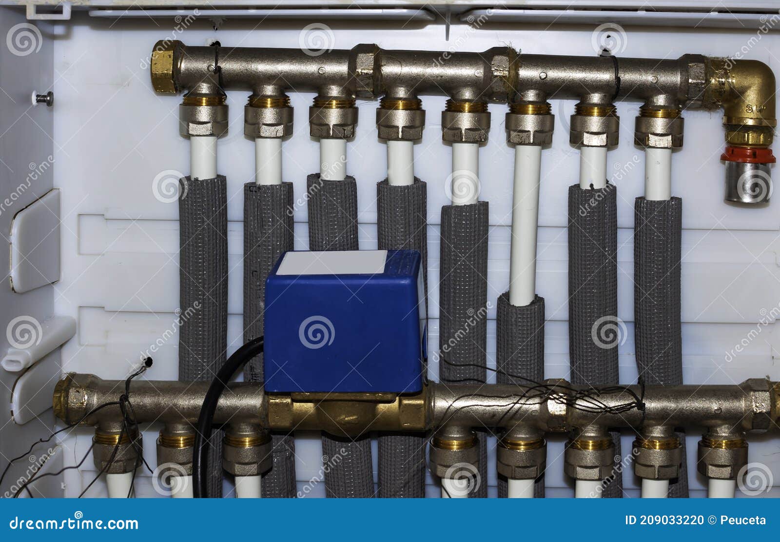Main Control Manifold of House Heating System Stock Photo - Image of ...