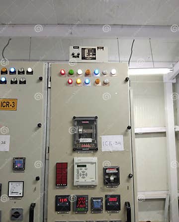 Main Control Room Feeder Panel Stock Image - Image of signage ...