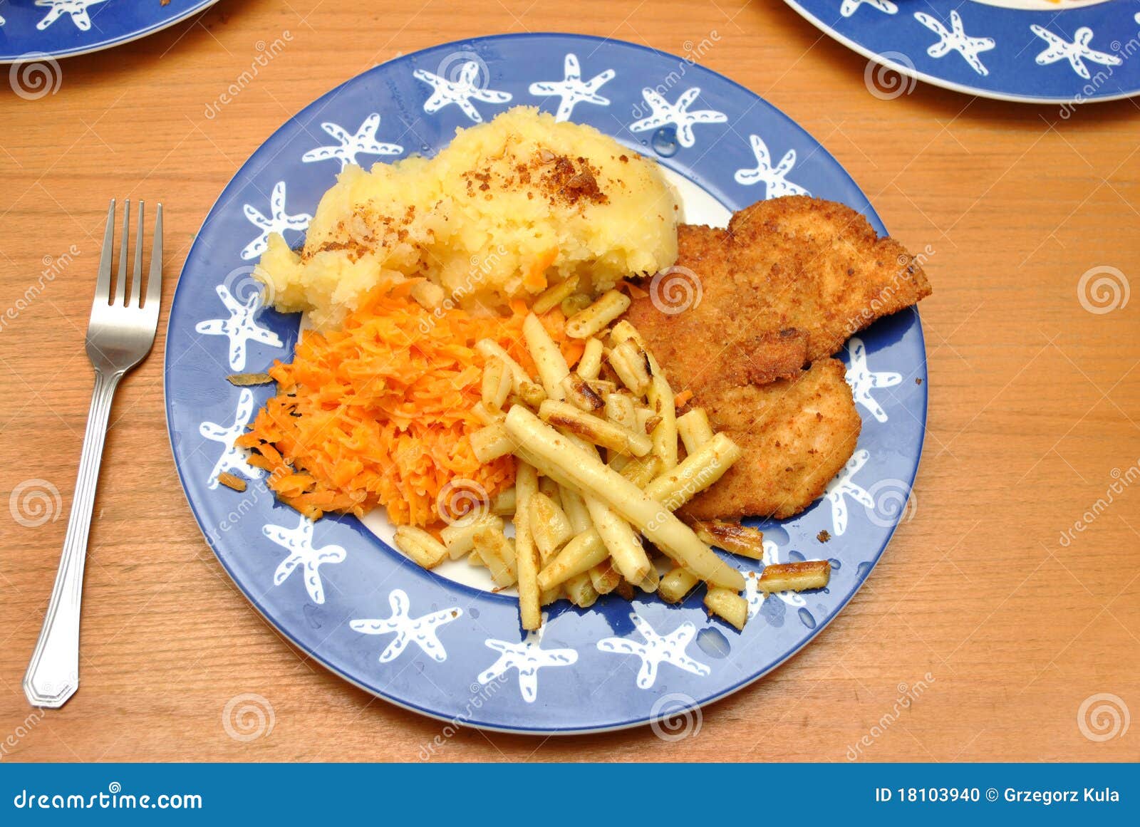 The main course stock photo. Image of main, breast, fork - 18103940