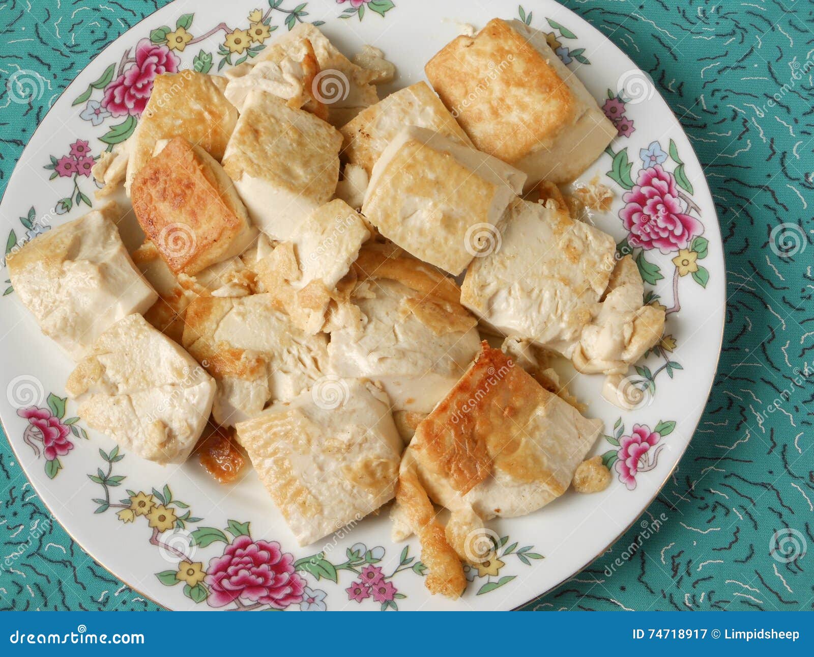 Main course fried tofu stock image. Image of dining, meal - 74718917