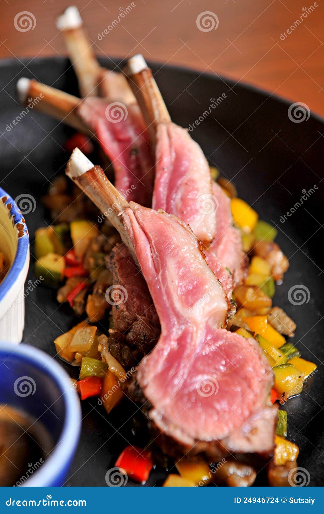 Main Course Grilled Lamb Steak Stock Photo - Image of grilled, french ...