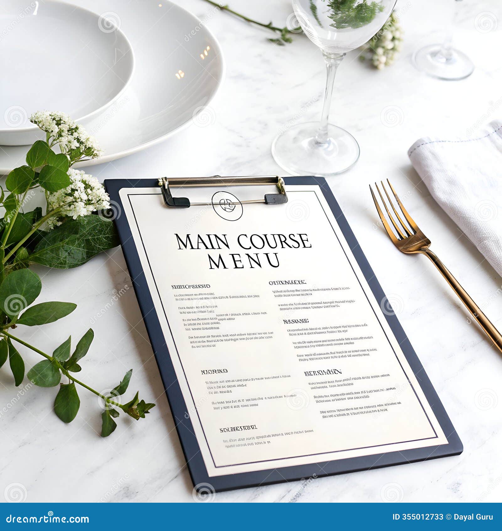 Main Course Menu Isolated on White Background Stock Image - Image of ...