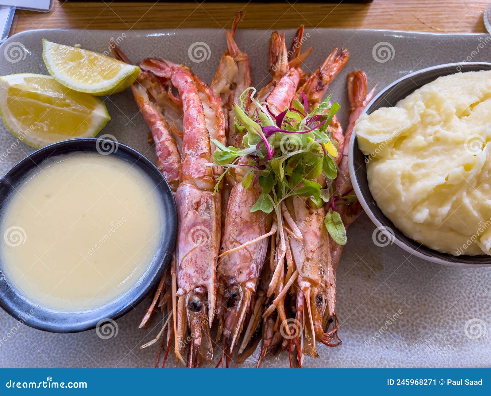 Main Course Queen Prawns Dinner Stock Image - Image of eating, parsley ...