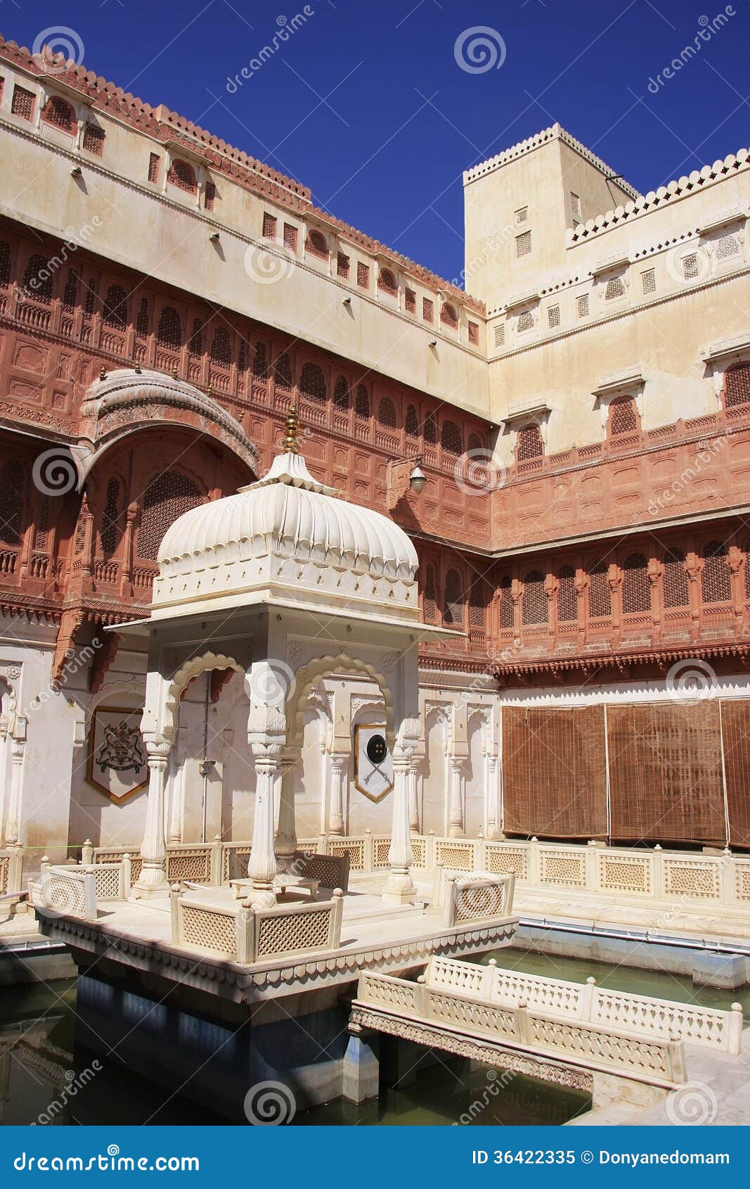 Main Courtyard of Junagarh Fort, Bikaner, India Stock Image - Image of ...