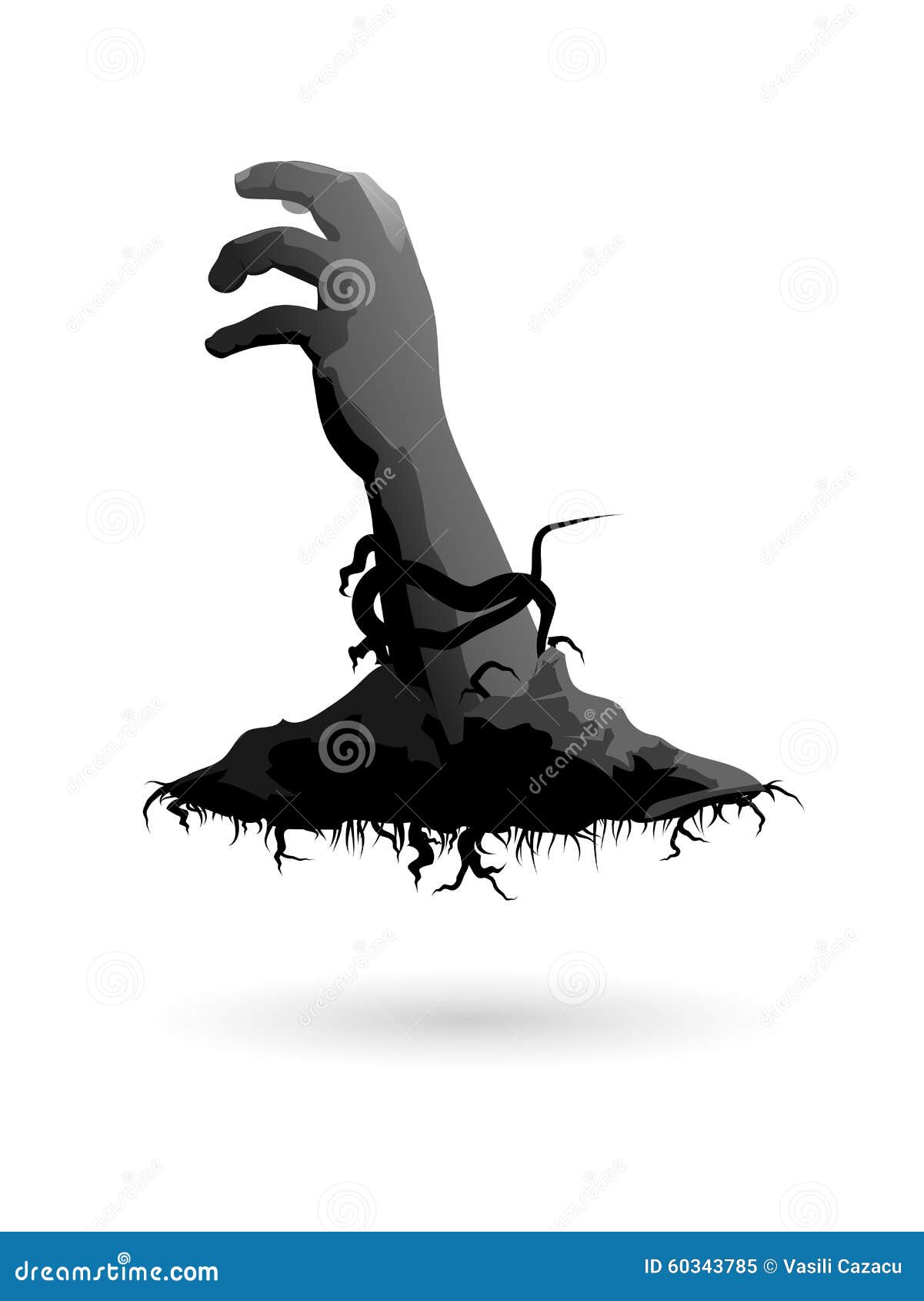 Main d'horreur illustration de vecteur. Illustration du nuit - 60343785