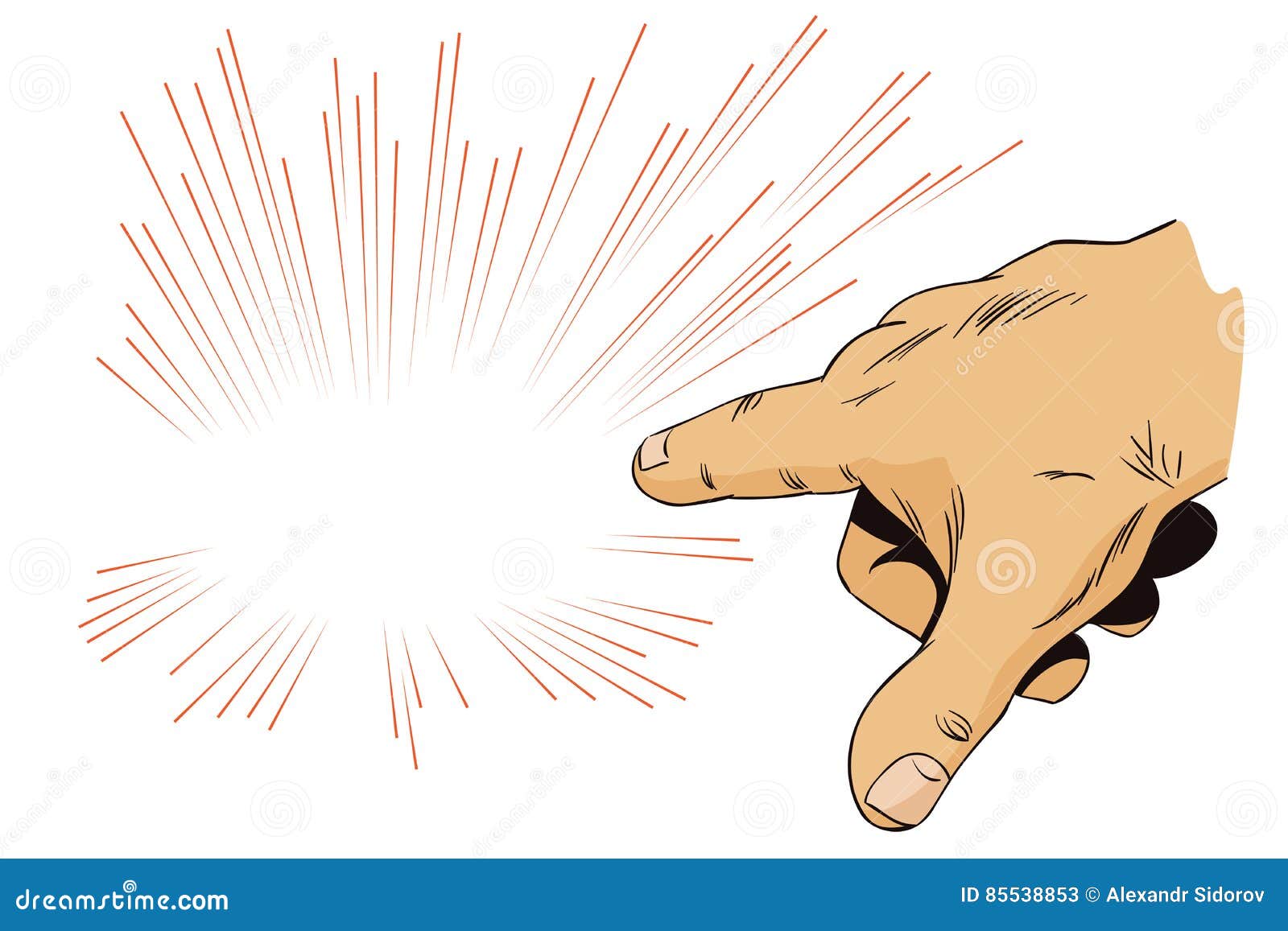 Main D'humain Pointage Des Doigts Illustration de Vecteur ...