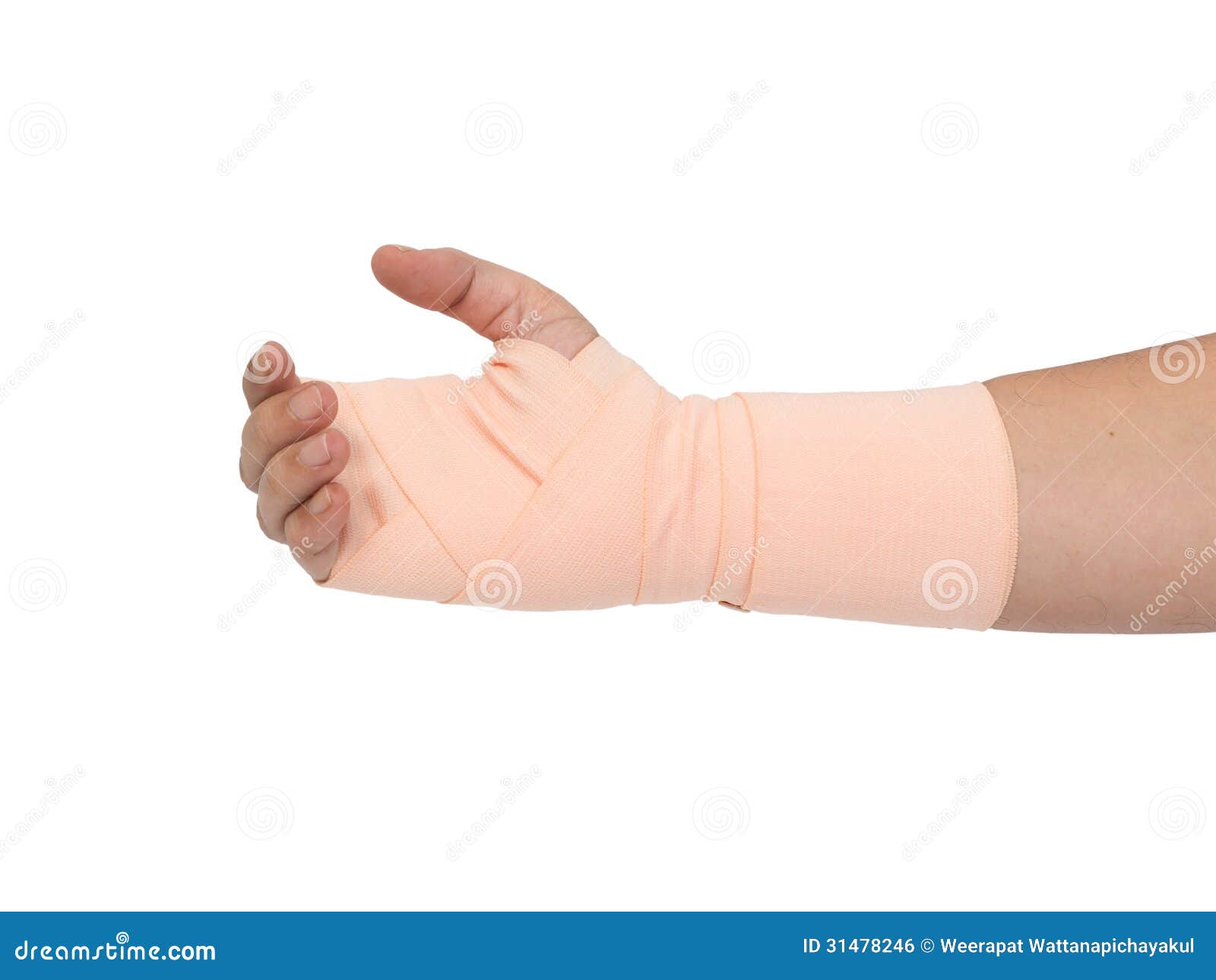 Main de bandage photo stock. Image du paume, main, aide - 31478246