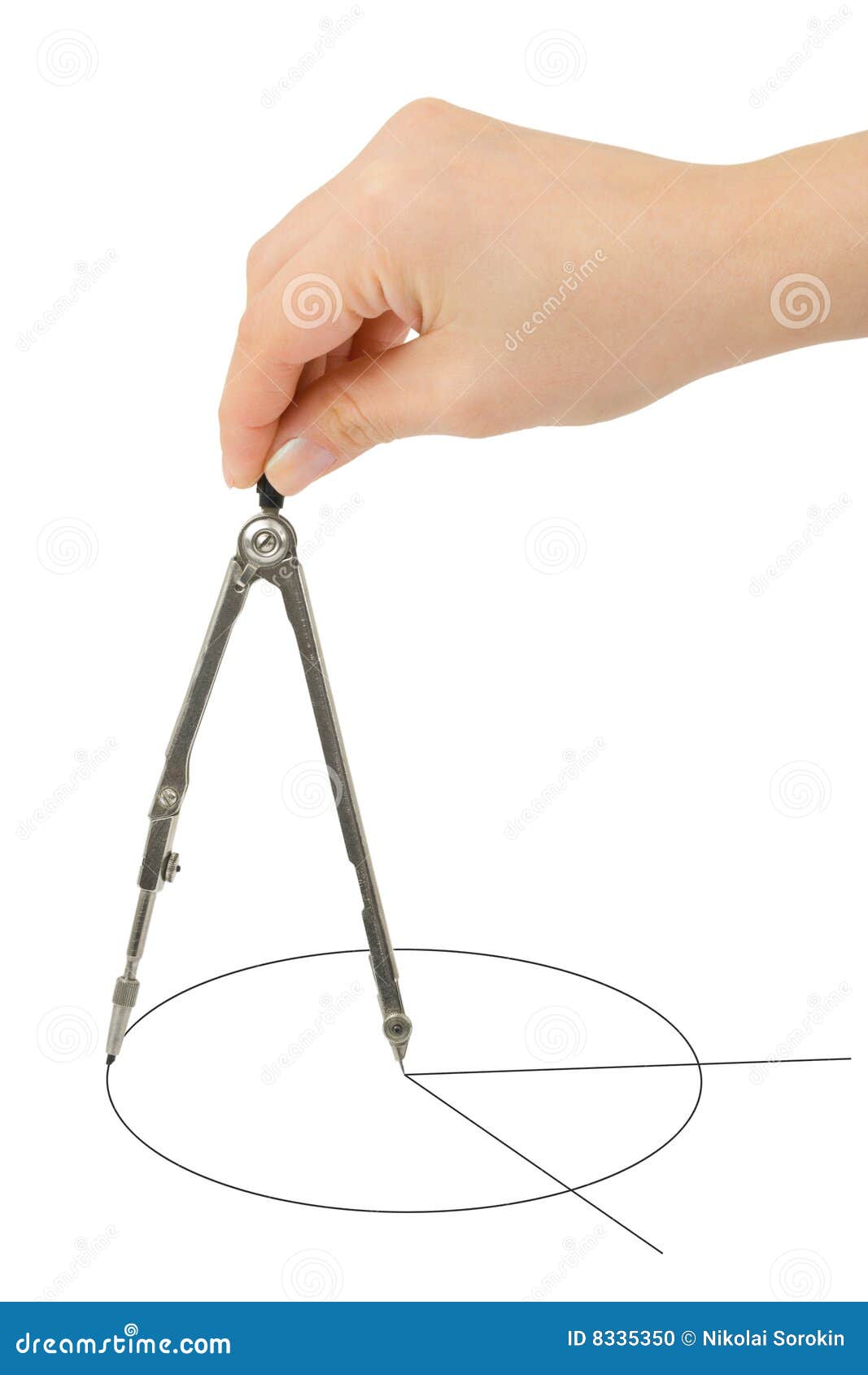 Main de compas photo stock. Image du papier, fond, idée - 8335350