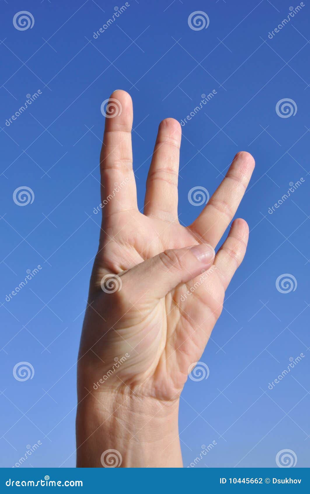 Main De Femme - Quatre Doigts Photo stock - Image du plaine, quatre ...