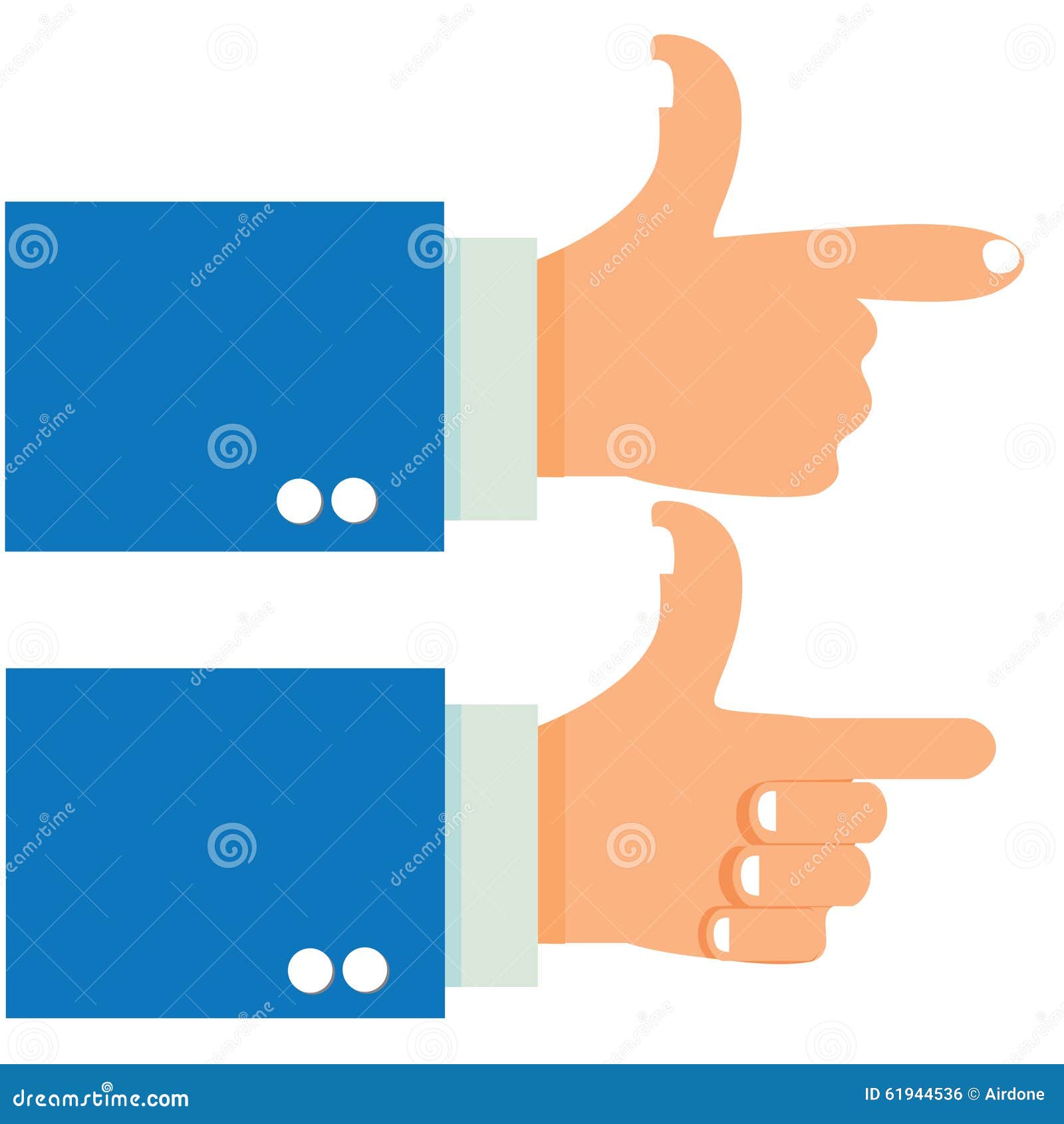 Main de geste de pousse illustration de vecteur. Illustration du doigt ...