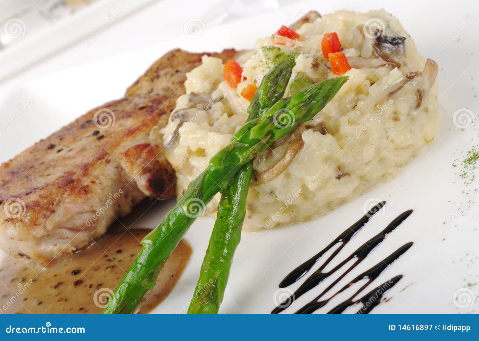 Main Dish of Chop with Sauce Stock Image - Image of chop, rice: 14616897