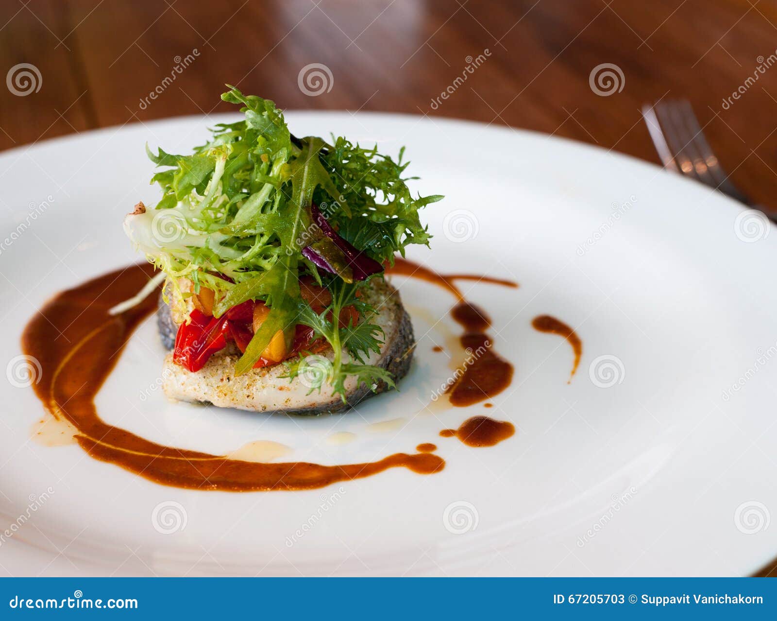 Main Dish. Vegetable with Fish Stock Image - Image of meal, fish: 67205703