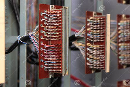 Main distributing frame stock image. Image of line, datacenter - 14295909