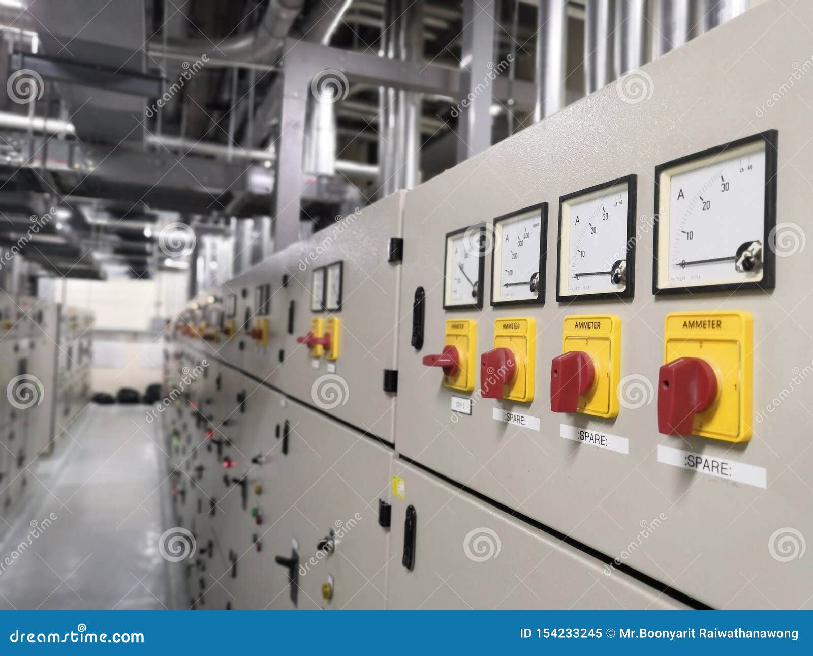 Load Panel Three-phase Electric Power. Stock Image - Image of energy ...