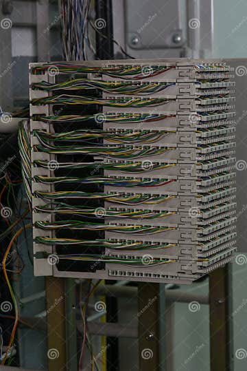 Main Distribution Frame in Telecom Center Stock Photo - Image of ...