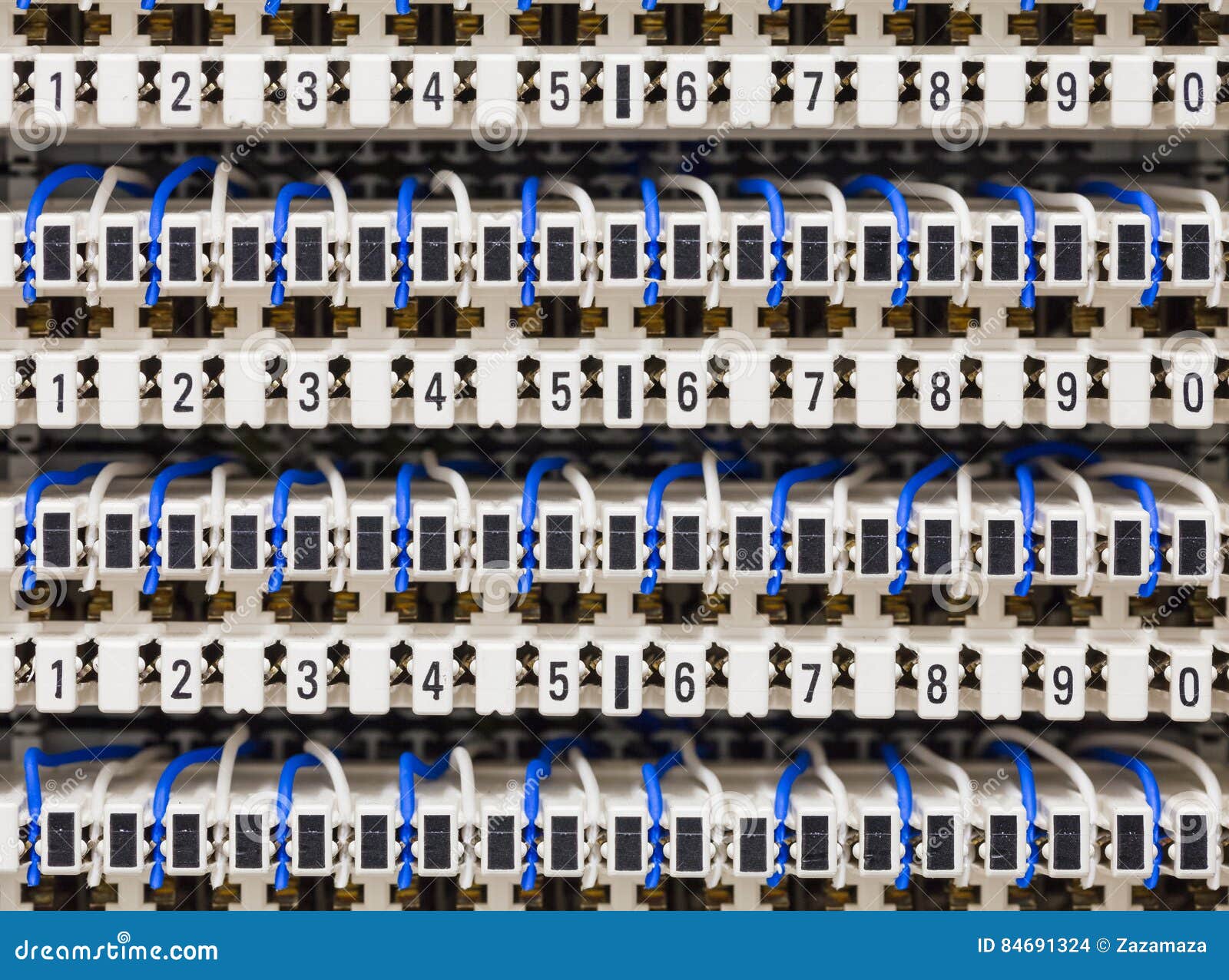 Main Distribution Frames with Cable Connections Stock Photo - Image of ...