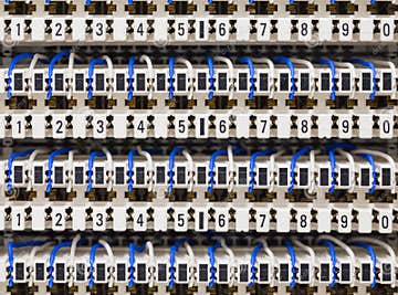 Main Distribution Frames with Cable Connections Stock Photo - Image of ...