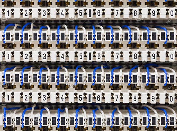 Main Distribution Frames with Cable Connections Stock Photo - Image of ...