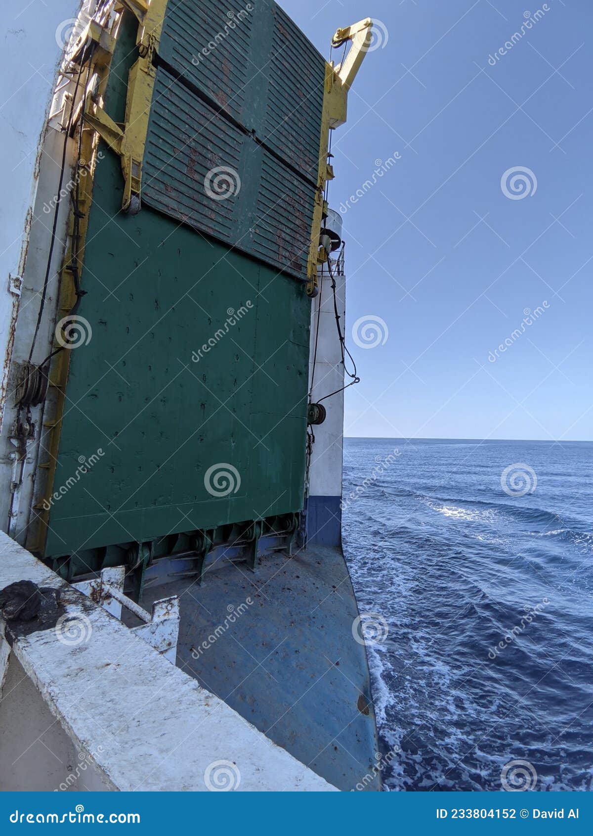The Main Door of the Cargo Ship Stock Photo - Image of blue, wind ...