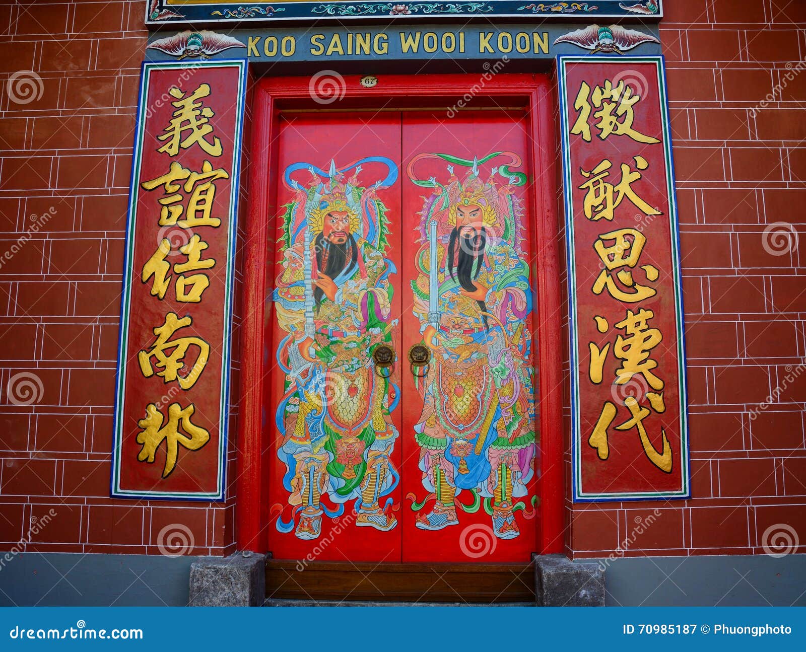 The Main Door of Chinese Temple in Penang, Malaysia Editorial ...