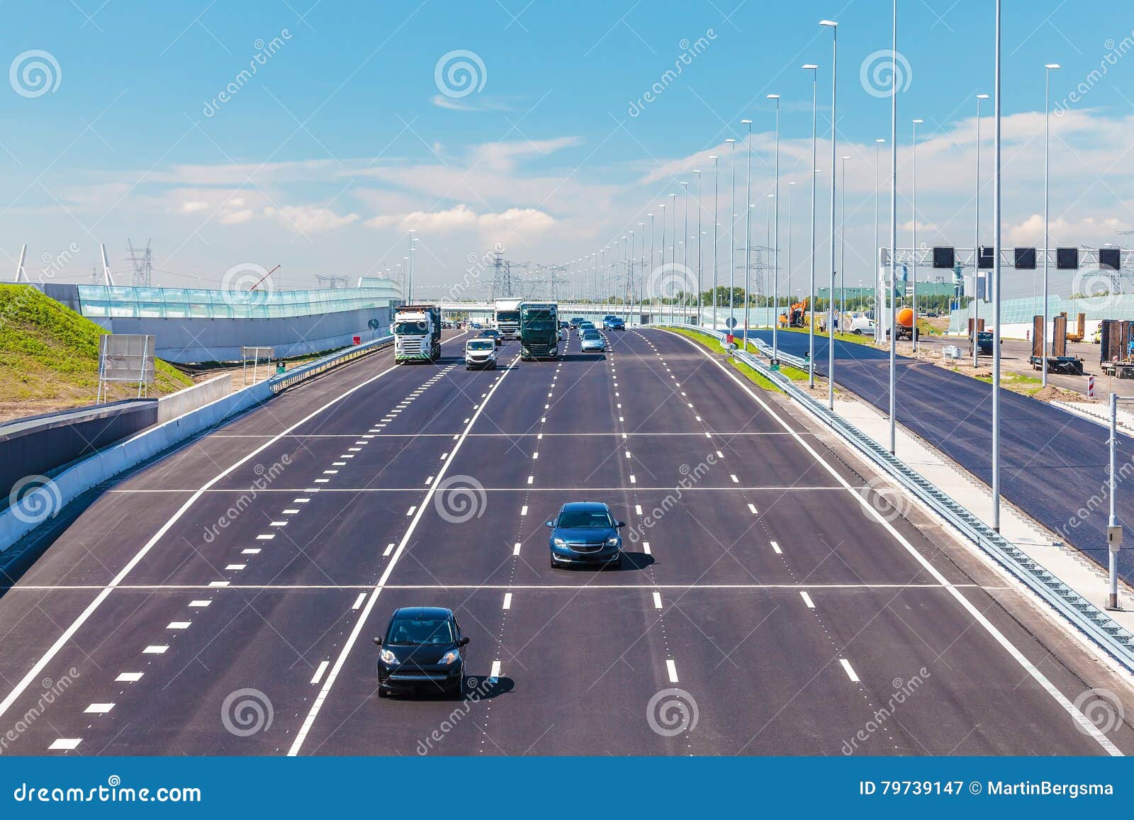 The Main Dutch Highway A1 between Amsterdam and Utrecht Stock Image ...