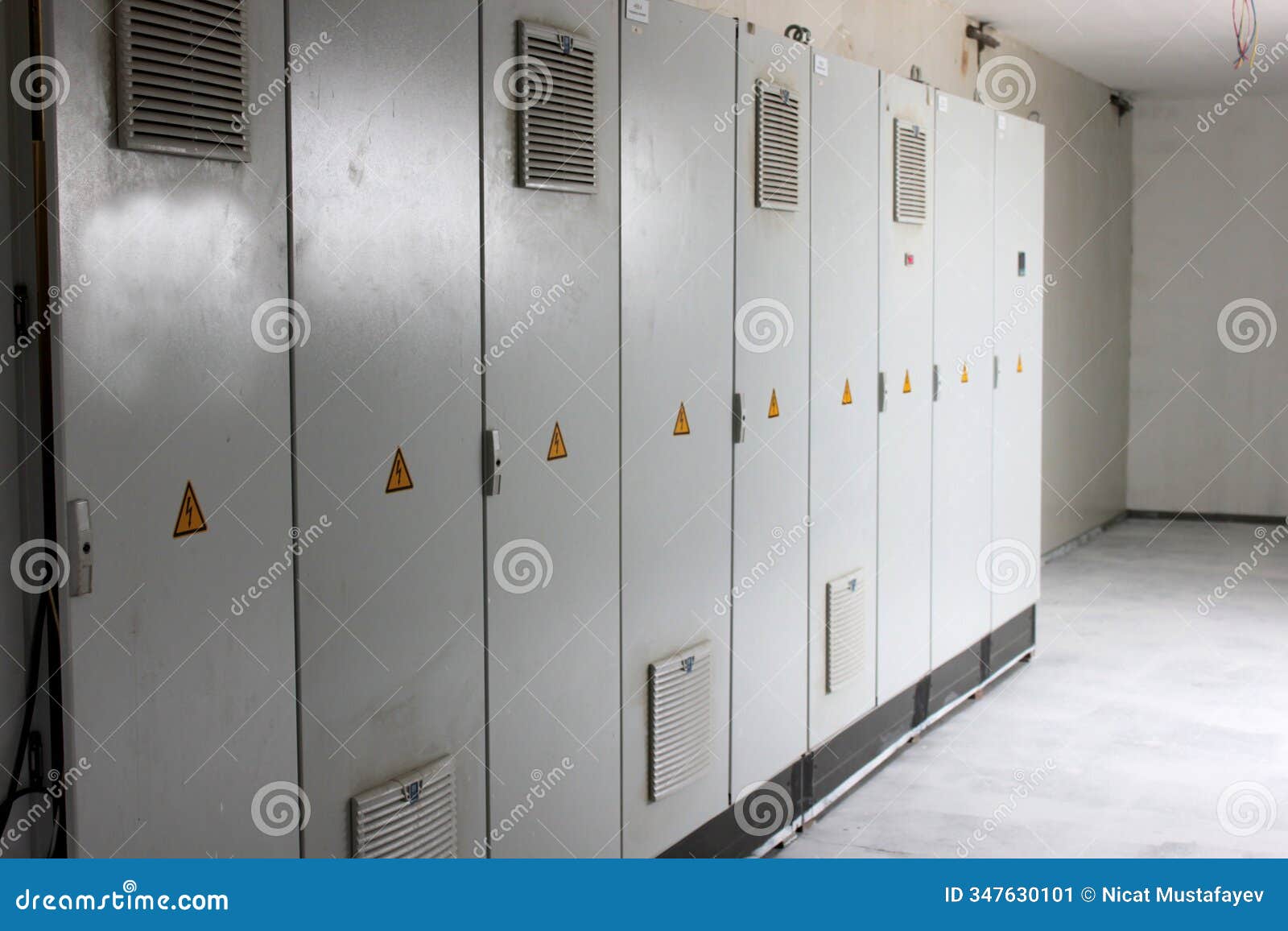 Main Electrical Panels for Voltage Distribution in the Factory. the ...