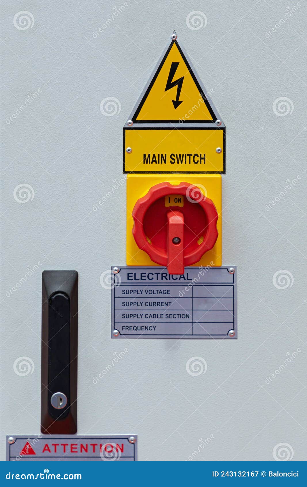 Main Electrical Switch stock image. Image of equipment - 243132167
