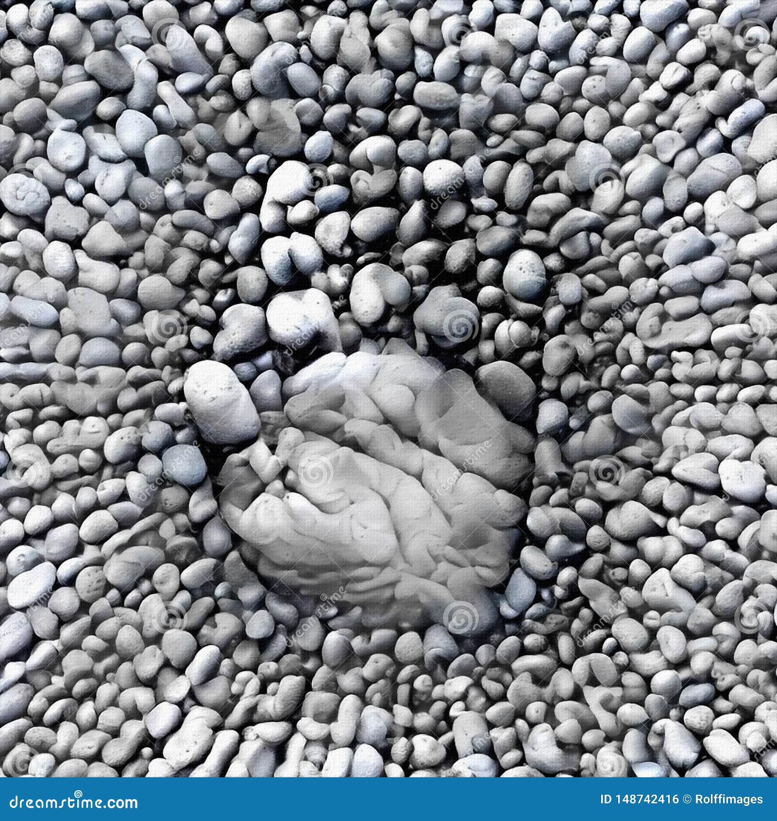 Main en pierre illustration stock. Illustration du composition - 148742416